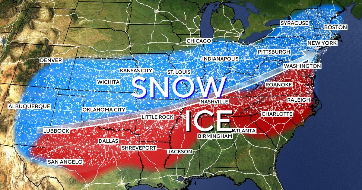 Maps show where winter storm threatens to bring heavy snow, ice, brutal ...
